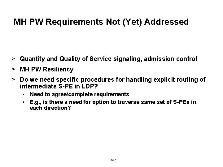 Multihop Pseudowire Setup and Maintenance using LDP draftbalusmhpwcontrolprotocol00