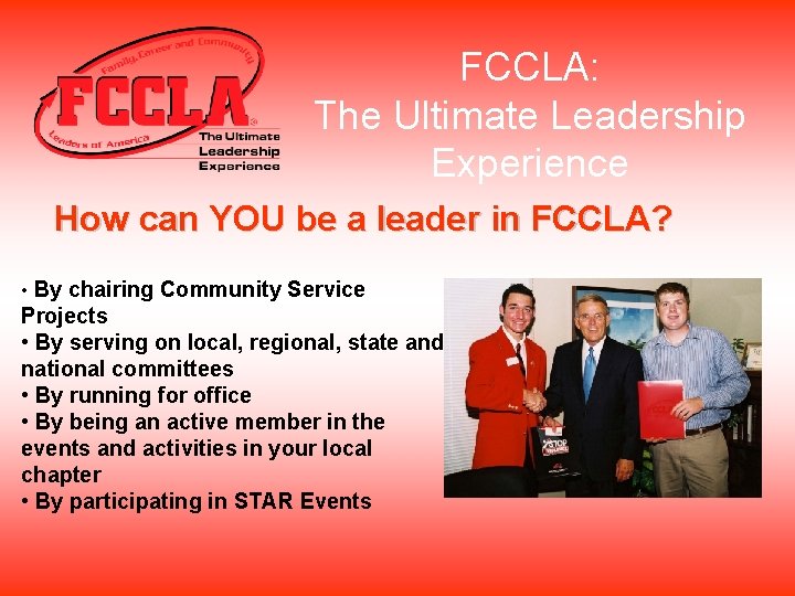 FCCLA The Ultimate Leadership Experience Building Leaders in