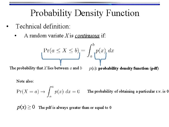 Important Probability Distributions 2 Important named continuous probability
