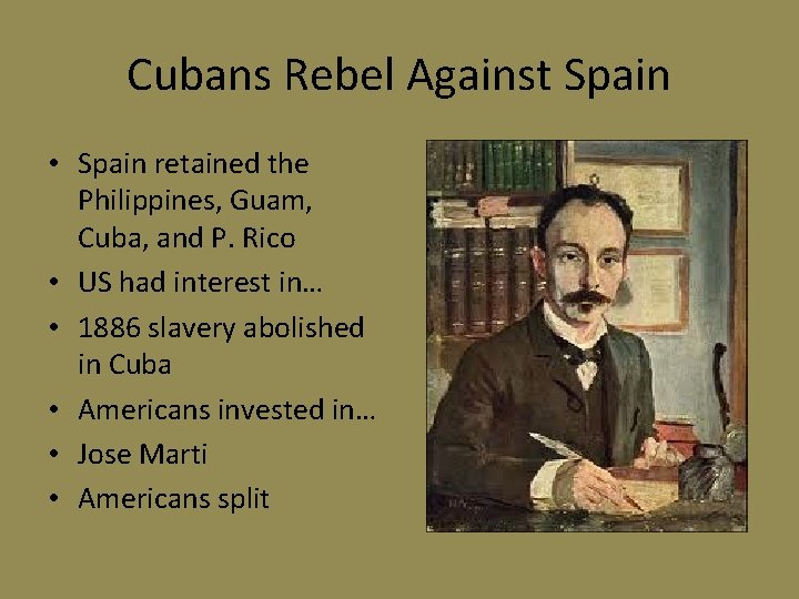 Ch 18 Sect 2 The SpanishAmerican War Cubans