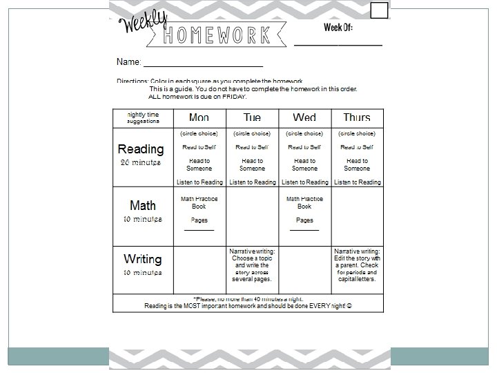 Welcome to Back to School Night Hi Parents