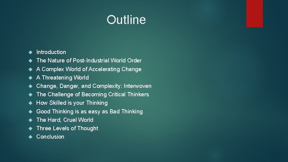 Learning Outcome Assessment 1 BY ZAKARIA IQBAL PATEL