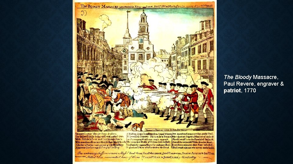 Today Monday 3716 IN YOUR PLANNER BOSTON MASSACRE