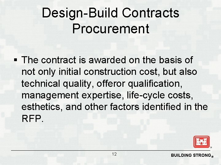 Alaska District DesignBuild Contracts Moolin Seminar 2015 18