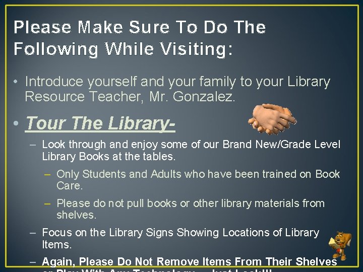 Welcome To Our Mr Gonzalez Mr G Library