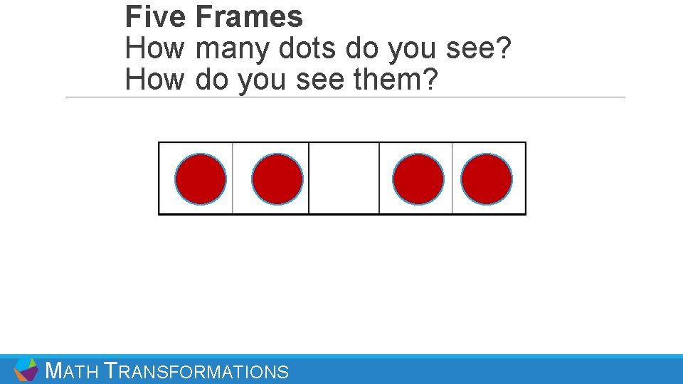 MATH TRANSFORMATIONS Number Talks VALLEY MATH INDUCTION SERIES