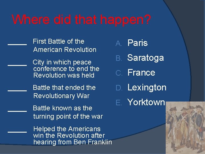Chapter 9 THE REVOLUTIONARY WAR Problems with Parliament