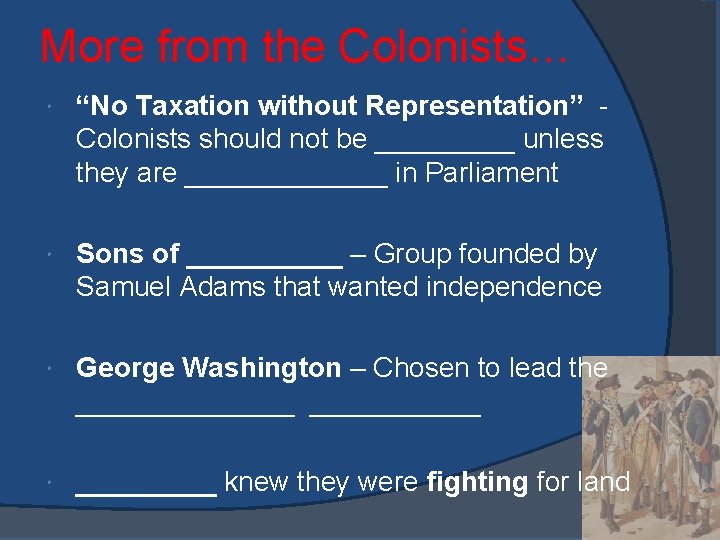 Chapter 9 THE REVOLUTIONARY WAR Problems with Parliament