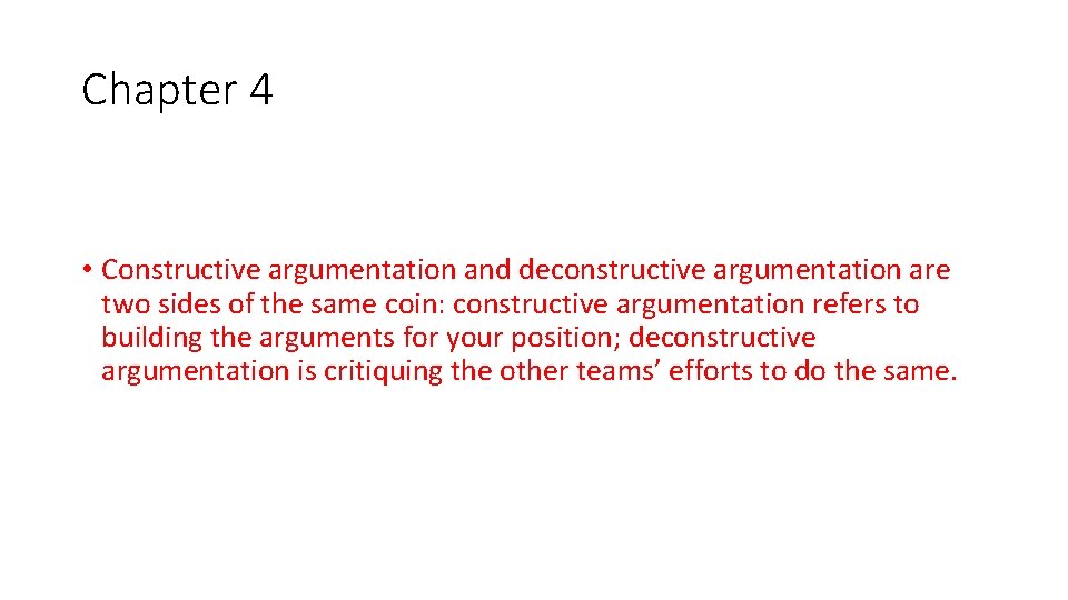 Chapter 4 Basic Techniques Chapter 4 A Strategy