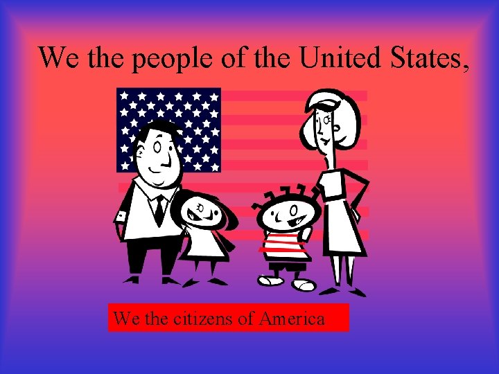 Preamble of the Constitution of the United States