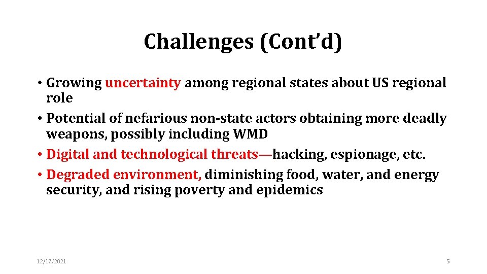UNM 2017 Symposium Global and National Security Challenges