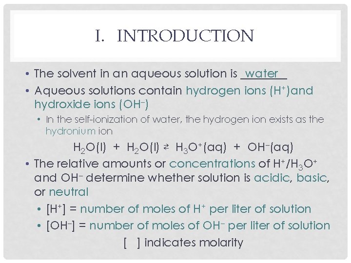 ACIDS AND BASES U N I T CHAPTER