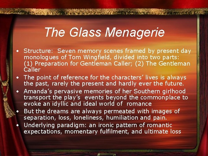 The Glass Menagerie An American Tragedy by Tennessee