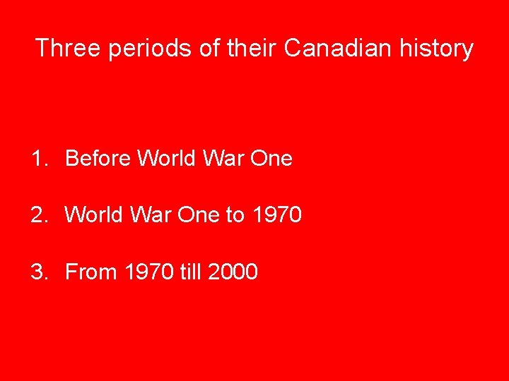 New Canadians in 2010 Lessons about the Transition