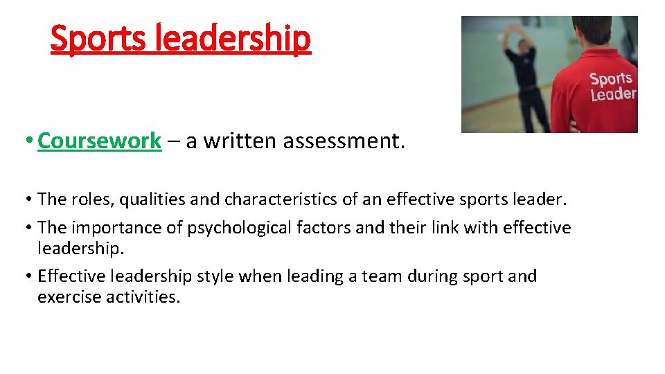 BTEC Sport This course will cover 4 units