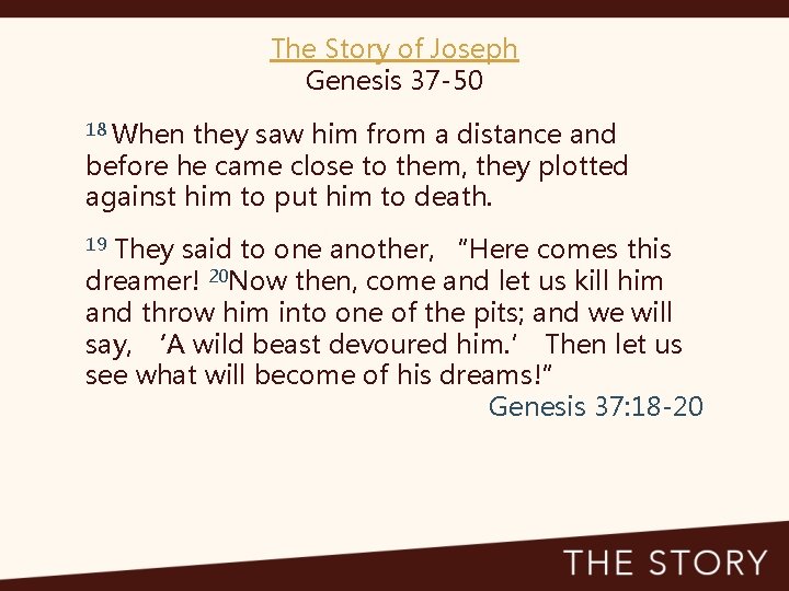 The Story of Joseph Genesis 37 50 Jacobs