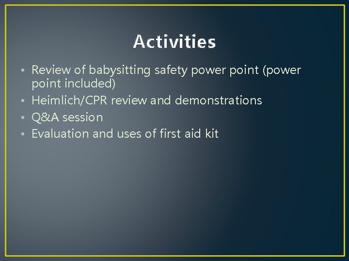 Babysitting Basics 101 Katie Lewis Dixie State College