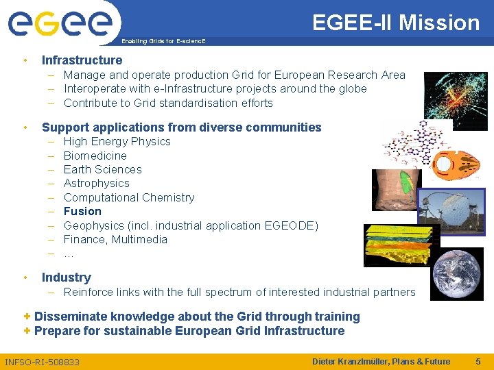 Enabling Grids for Escienc E Plan until the