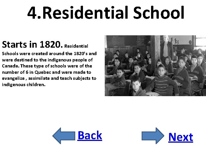 Progress Timeline about the history of Canadas indigenous