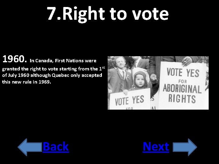 Progress Timeline about the history of Canadas indigenous