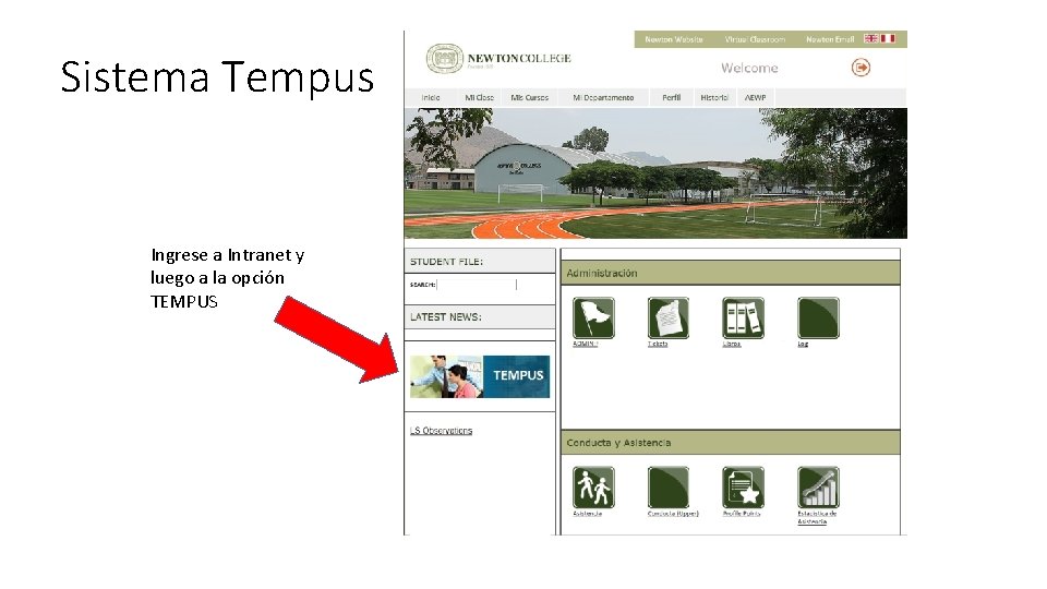 Sistema Tempus Este sistema se debe utilizar en