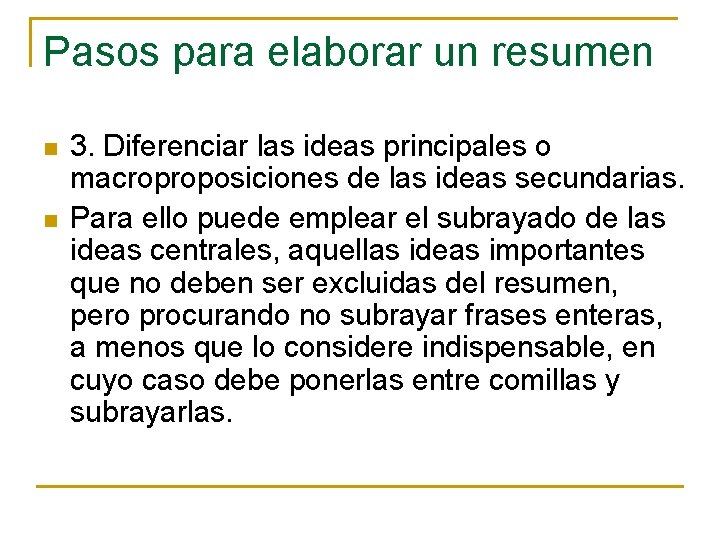 Pasos para la elaboracin de un resumen n