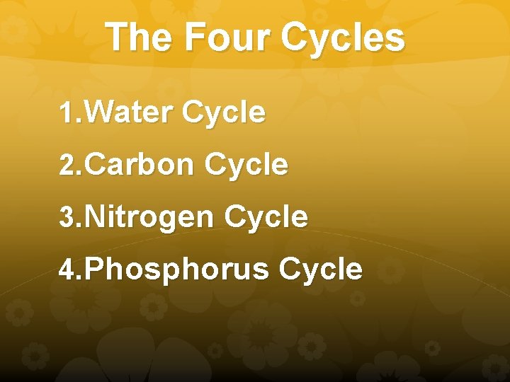 Cycles of Matter Chapter 3 3 Biogeochemical Cycles
