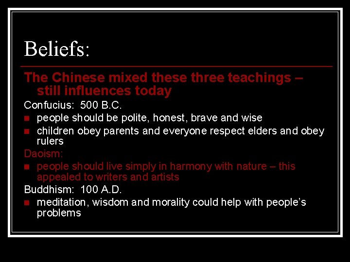 Chinas History and Inventions Beliefs Chinas Culture and