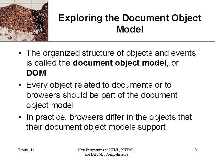 XP Tutorial 11 Working with Objects Creating an
