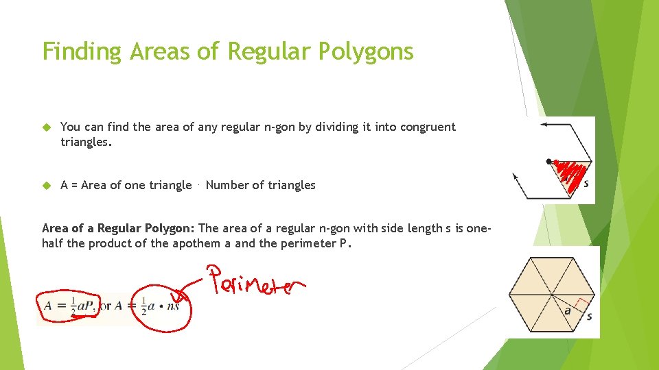 11 6 Areas of Regular Polygons Student Objectives