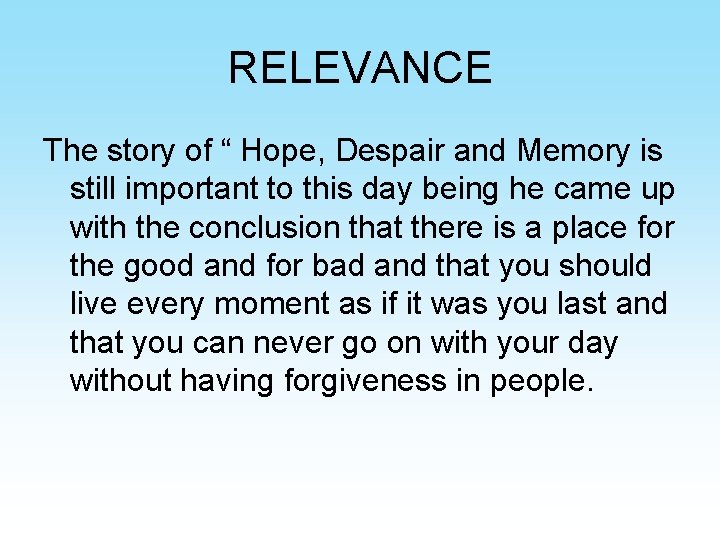 Hope Despair and Memory Elie Wiesel Groups Members