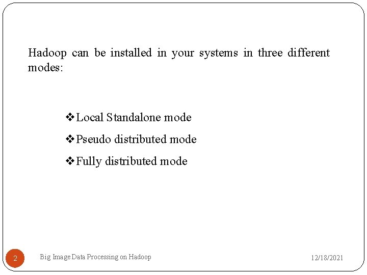 Hadoop Installation and Map Reduce Programming by Dr