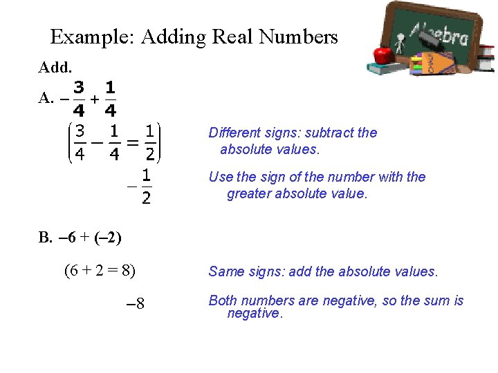 Adding and Subtracting Real Numbers Section 1 5