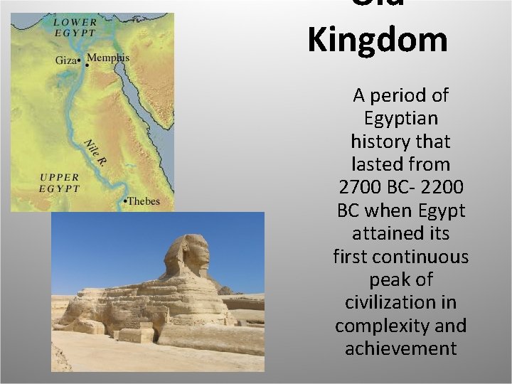 Ancient Egypt Vocabulary Nile River The longest river