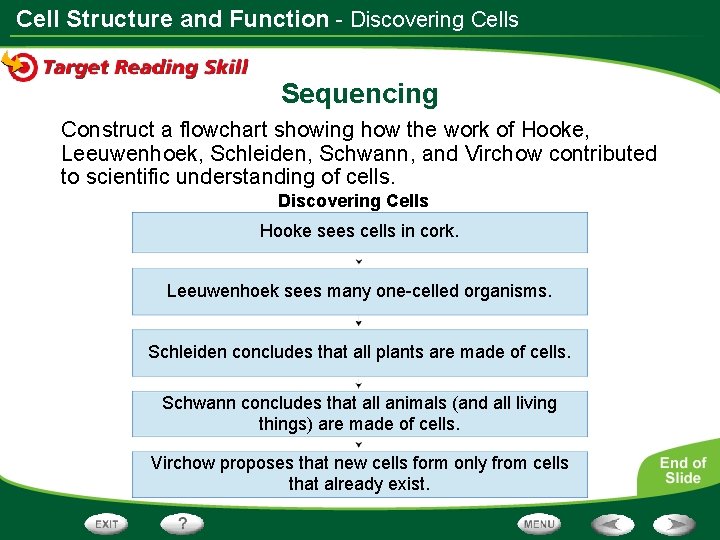 Cell Structure and Function Table of Contents Discovering