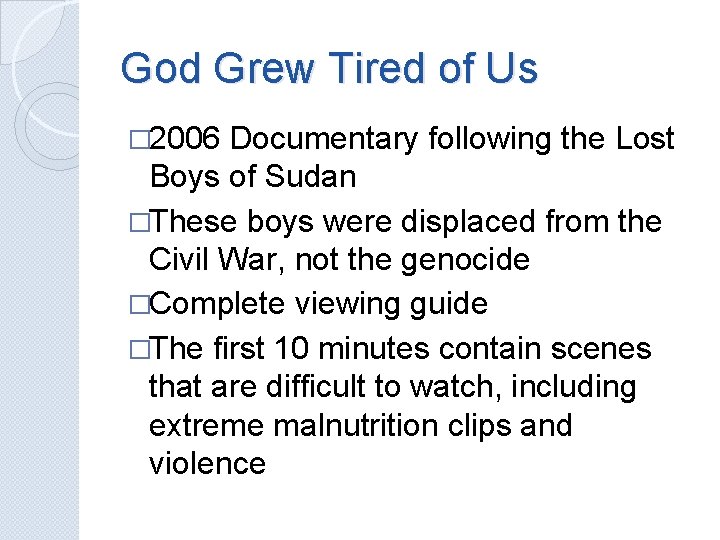 Sudan and the Darfur Genocide A Brief History