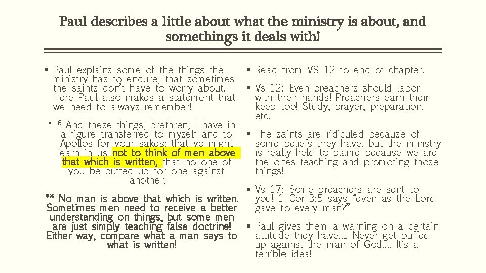 ST PAULS 1 LETTER TO THE CORINTHIANS Bible