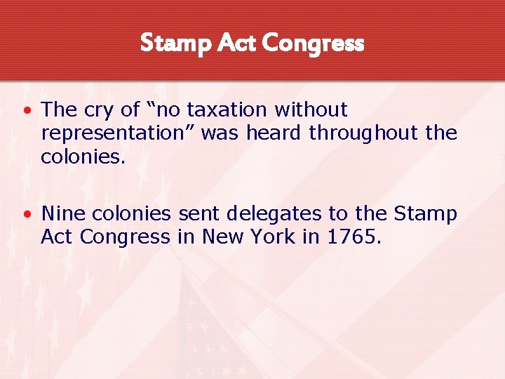 Intolerable Acts COLONIES Stamp Act 7 Years War