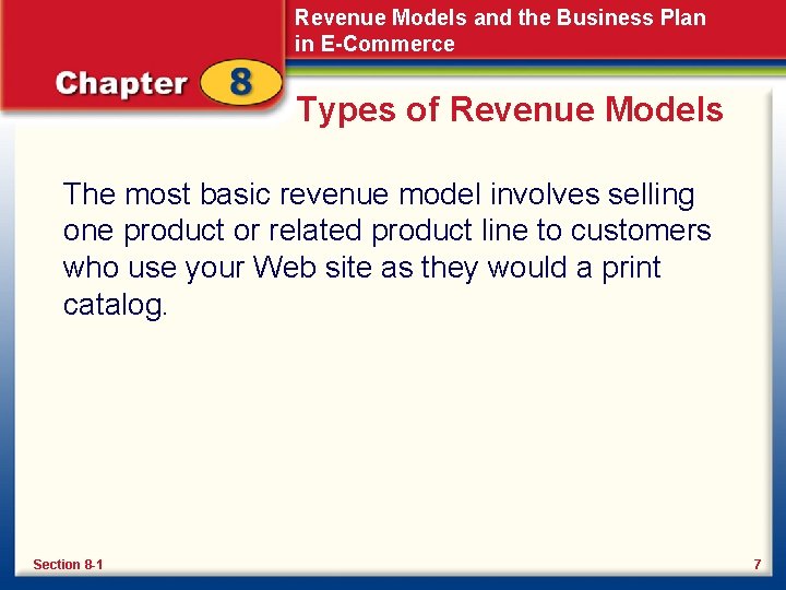 Revenue Models and the Business Plan in ECommerce