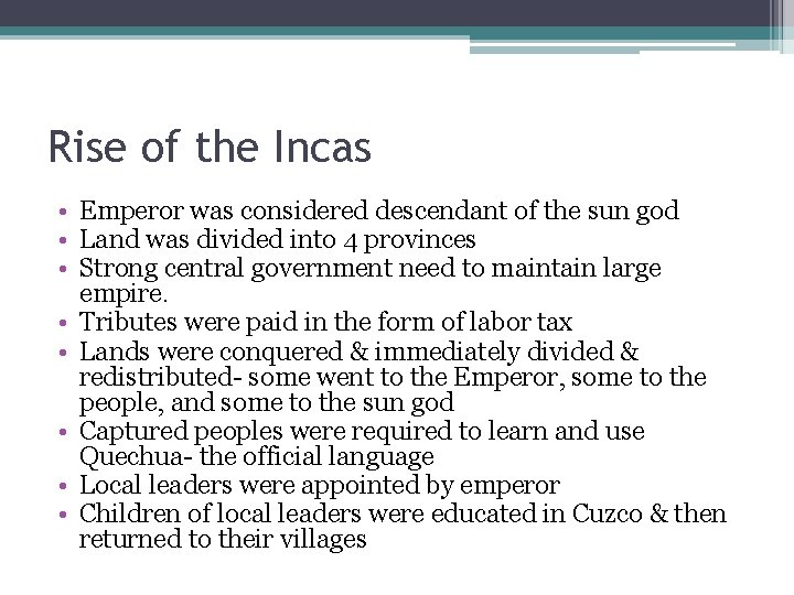 Inca Civilization Barker Geography Began in Cuzco Terrian