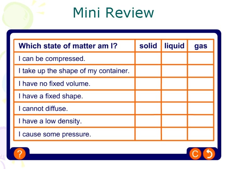 States of Matter Bell Work Draw on the