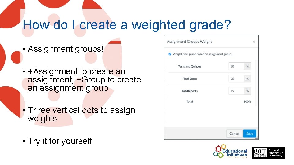 Canvas Gradebook The Basics Whats Next While youre