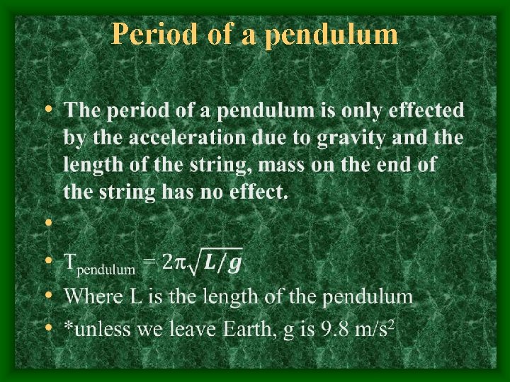 Measurable Qualities of waves and oscillations How is