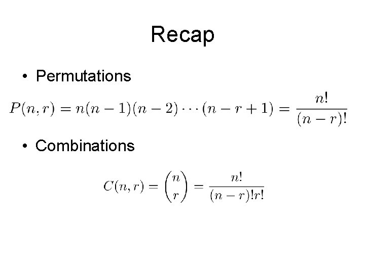 Counting Counting Determining the number of elements of