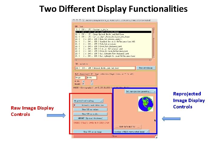 HDFLook Some basic instructions on the functionality of