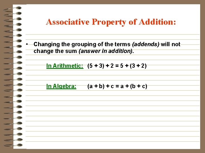 MATH TIPS Today NUMBER PROPERTIES THE OPERATION CALLED