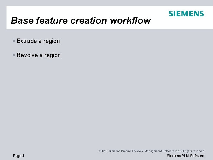 Solid Edge ST 5 Training Constructing base features