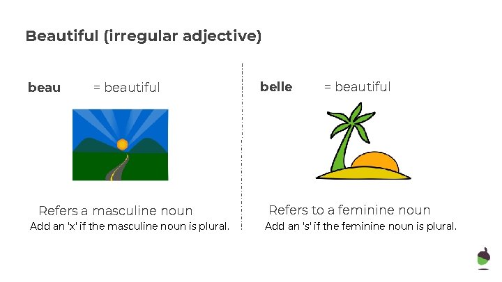 French Describe people and things 2 2 Position