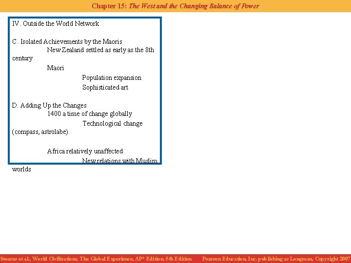 CHAPTER FIFTEEN The West and the Changing Balance