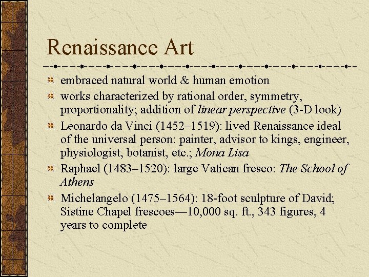 The Renaissance rebirth transition from medieval to modern